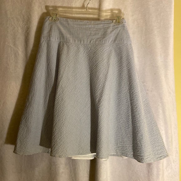 American Living | Skirts | Blue White Seersucker Skirt Lined And Flared ...